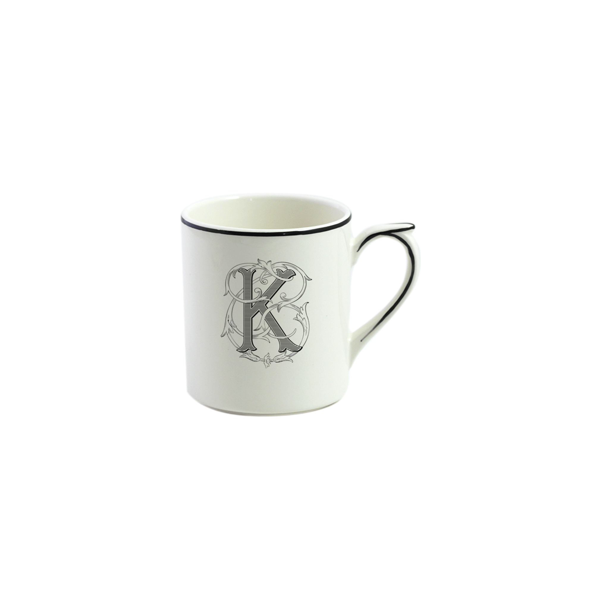 Mug K - Filet Midnight Monogram – FAÏENCERIE DE GIEN