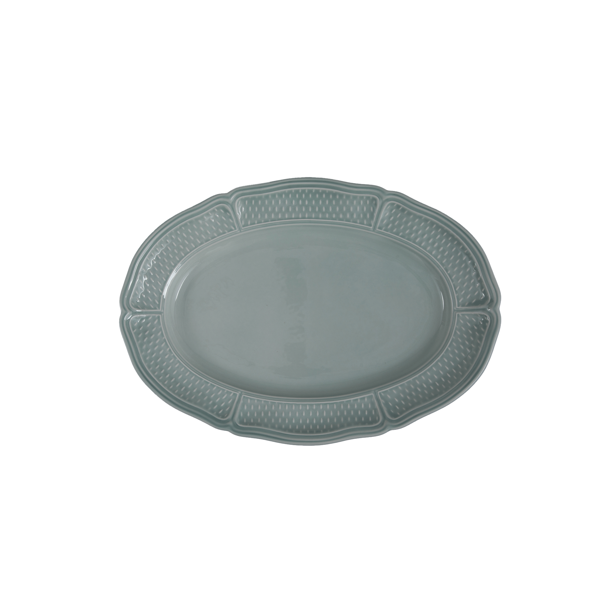 Plat ovale N°6 - Pont aux choux Céladon – FAÏENCERIE DE GIEN