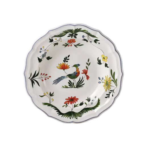 Soup plate made in France Oiseaux de Paradis | Faïencerie de Gien